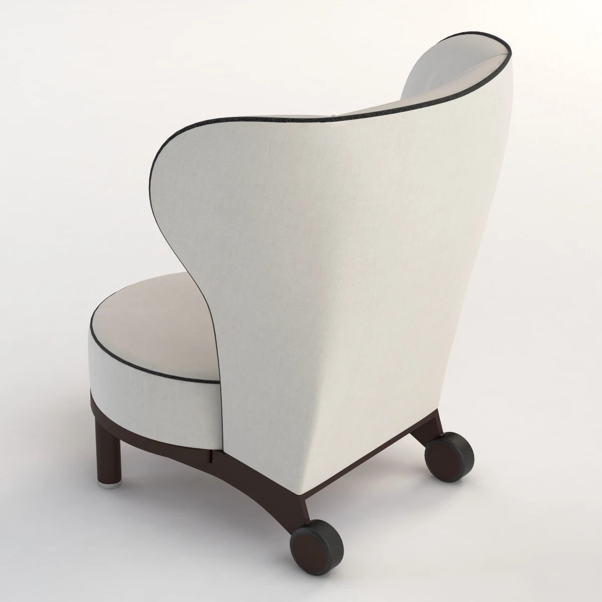Rea Swivel Wing Chair With Quilt Giorgetti Chair 3D model | CGTrader
