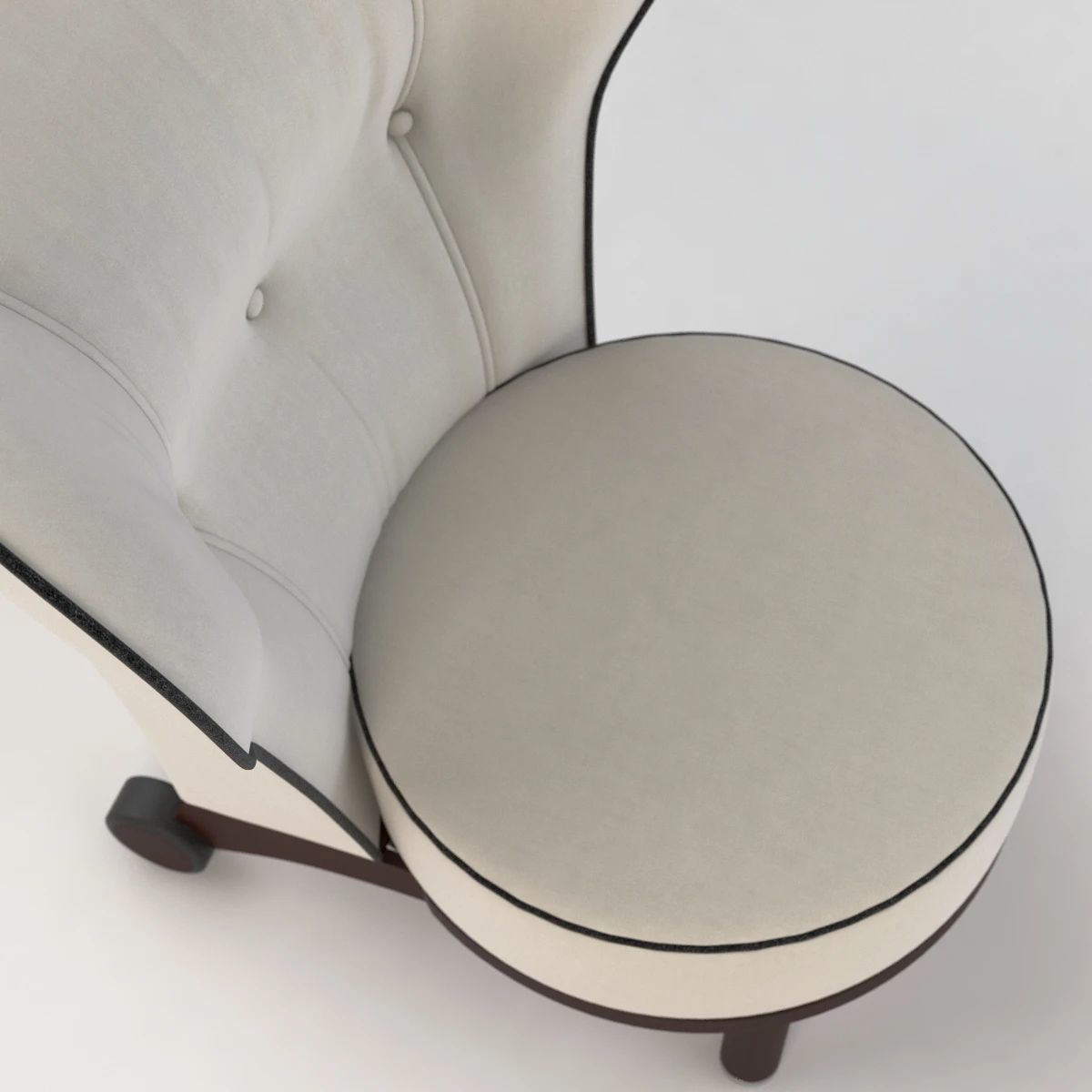 Rea Swivel Wing Chair With Quilt Giorgetti Chair 3D model | CGTrader