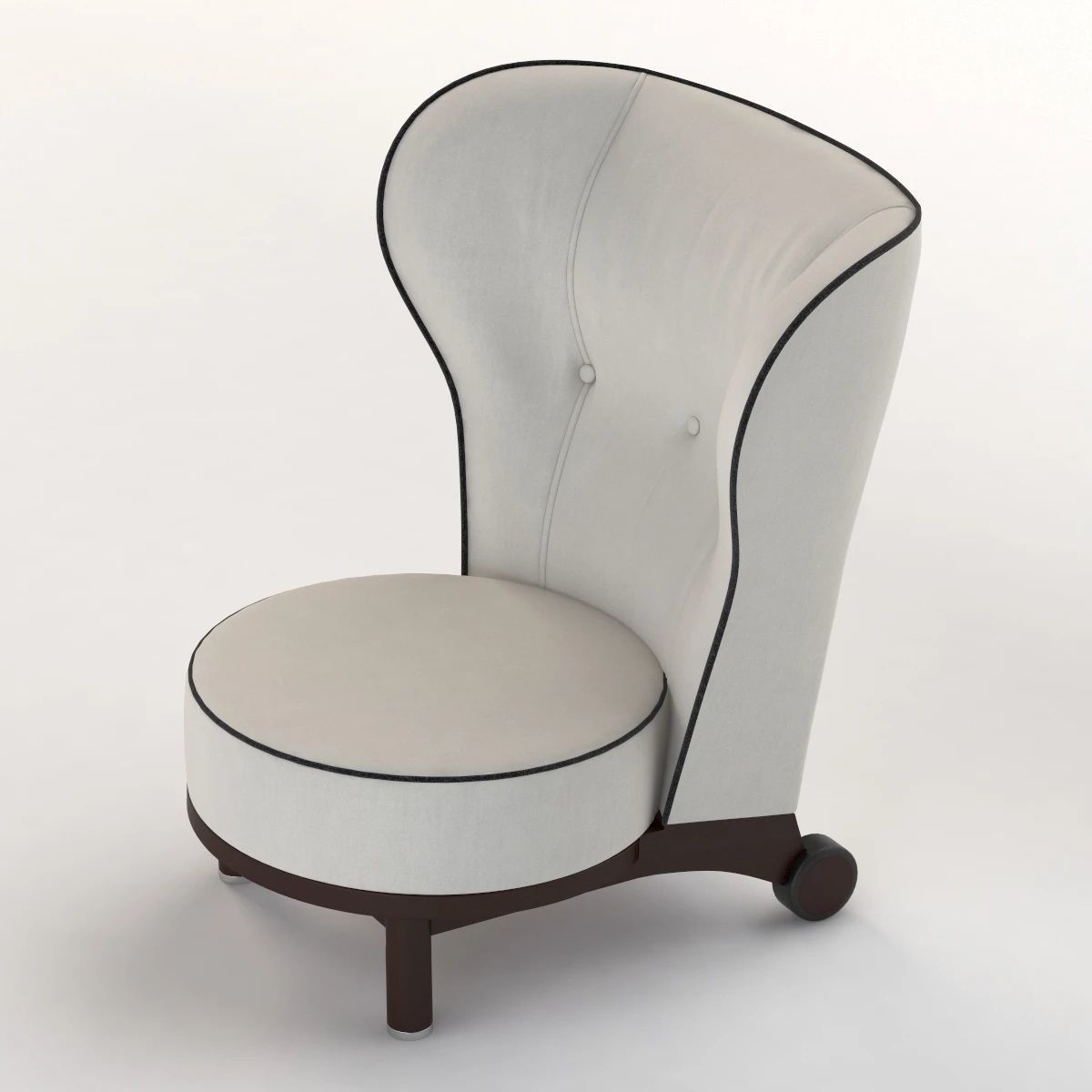 Rea Swivel Wing Chair With Quilt Giorgetti Chair 3D model | CGTrader