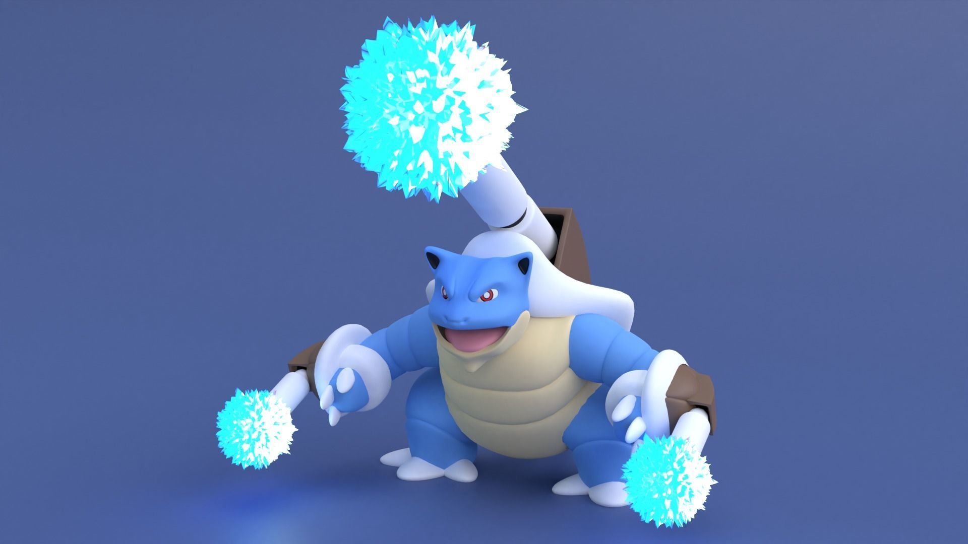 Mega Blastoise - Pokemon 3D model rigged | CGTrader