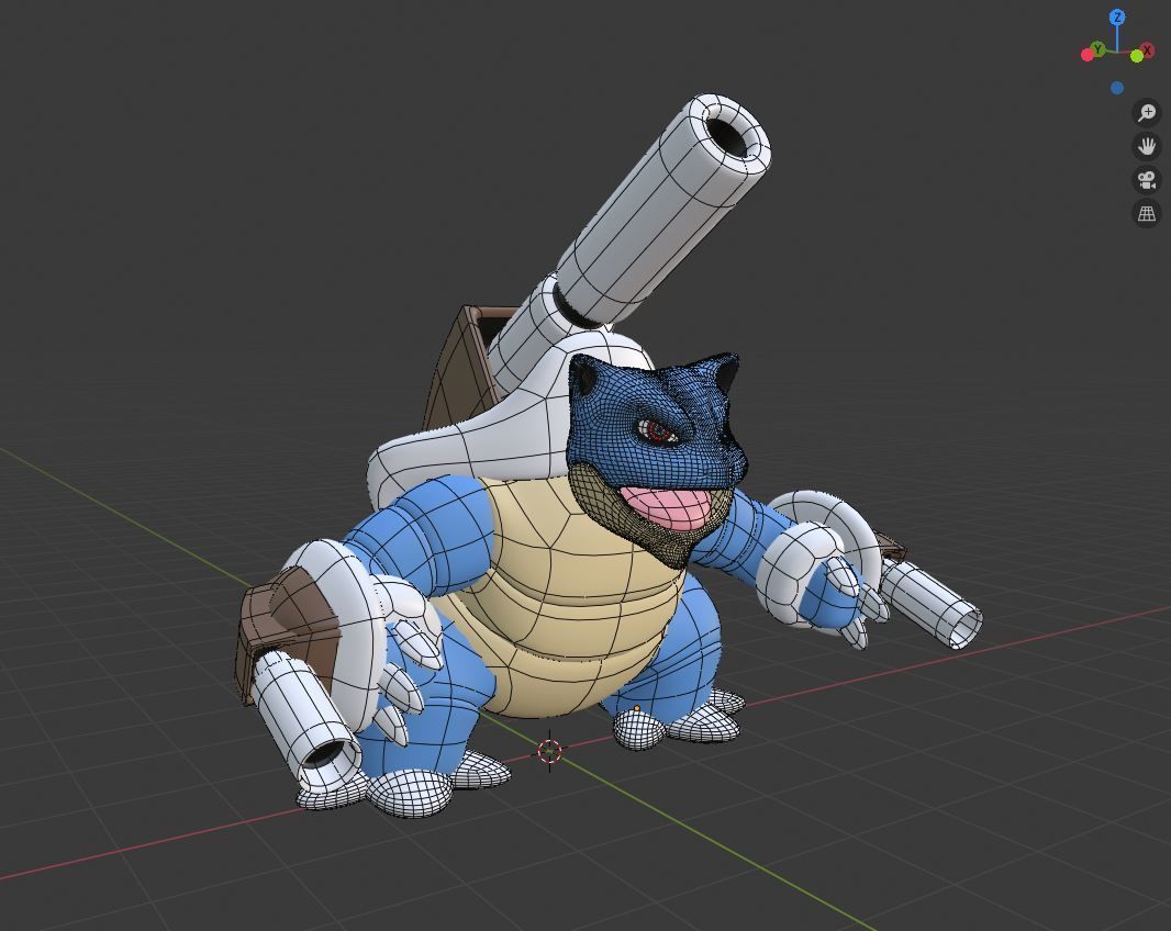 Mega Blastoise - Pokemon 3D model rigged | CGTrader