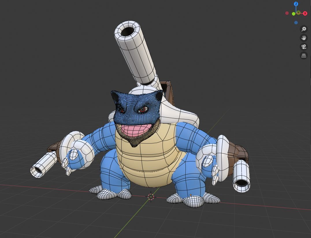 Mega Blastoise - Pokemon 3D model rigged | CGTrader