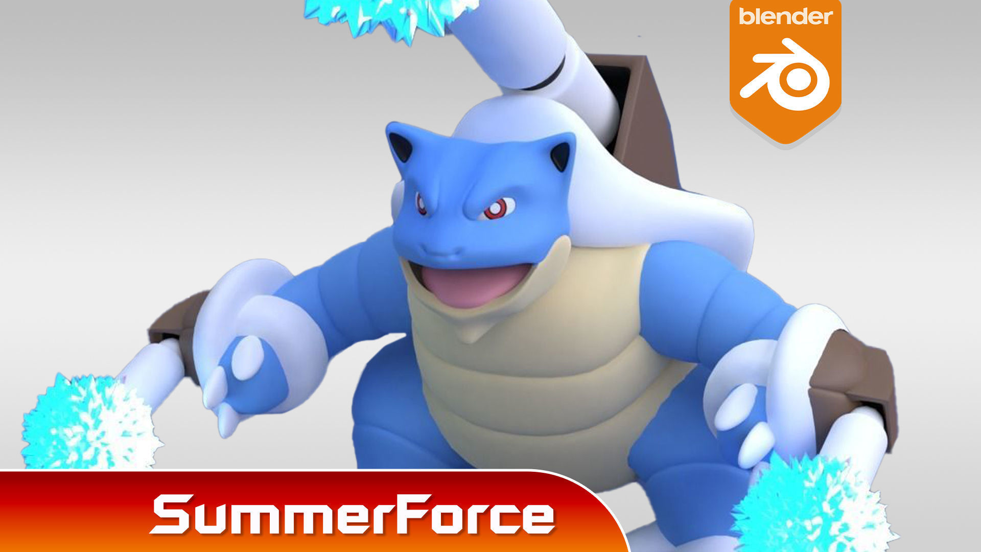 Mega Blastoise - Pokemon 3D model rigged | CGTrader