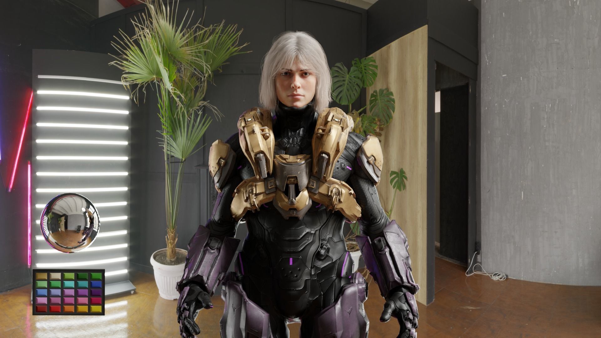 Mela - Rigged Sci-Fi Armored Character 3D model animated rigged | CGTrader