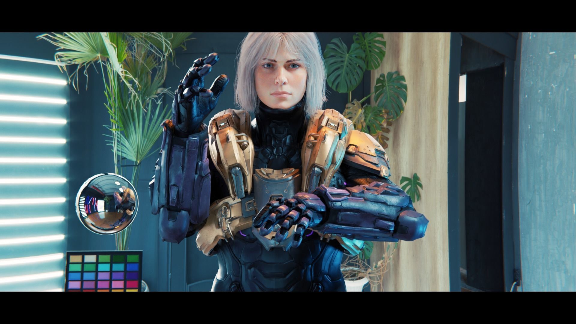 Mela - Rigged Sci-Fi Armored Character 3D model animated rigged | CGTrader