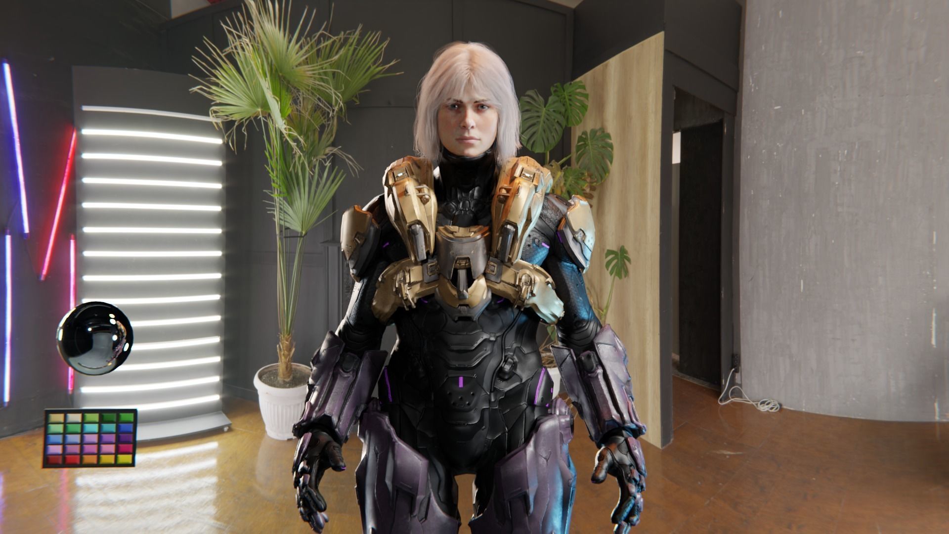 Mela - Rigged Sci-Fi Armored Character 3D model animated rigged | CGTrader