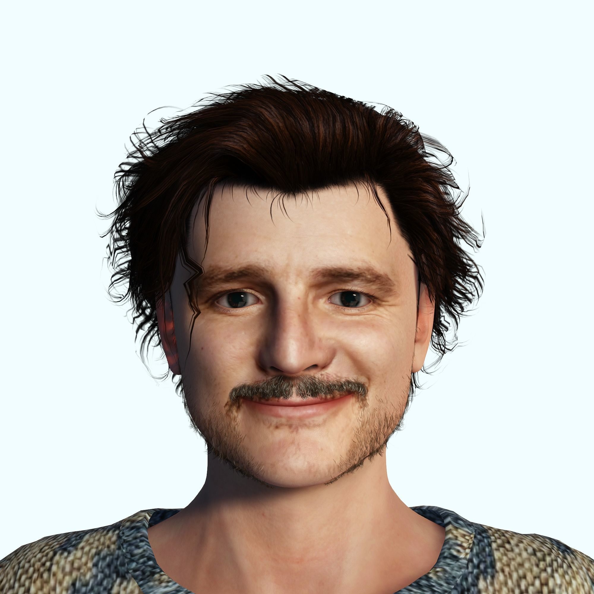 3D model Pedro Pascal 3D Rigged model ready for animation VR / AR / low-poly | CGTrader