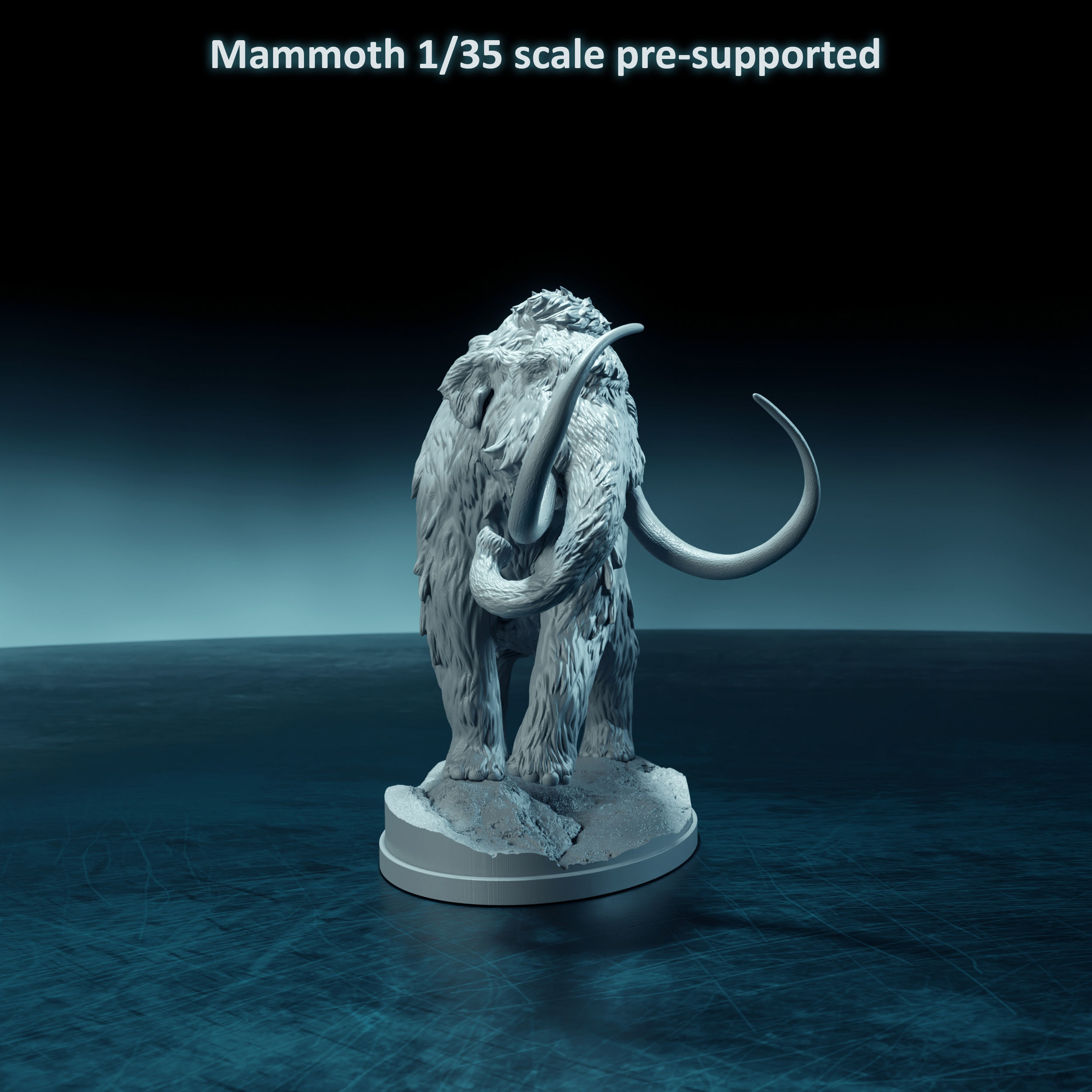 Mammoth walking 1-35 scale pre-supported prehistoric animal 3D model 3D ...