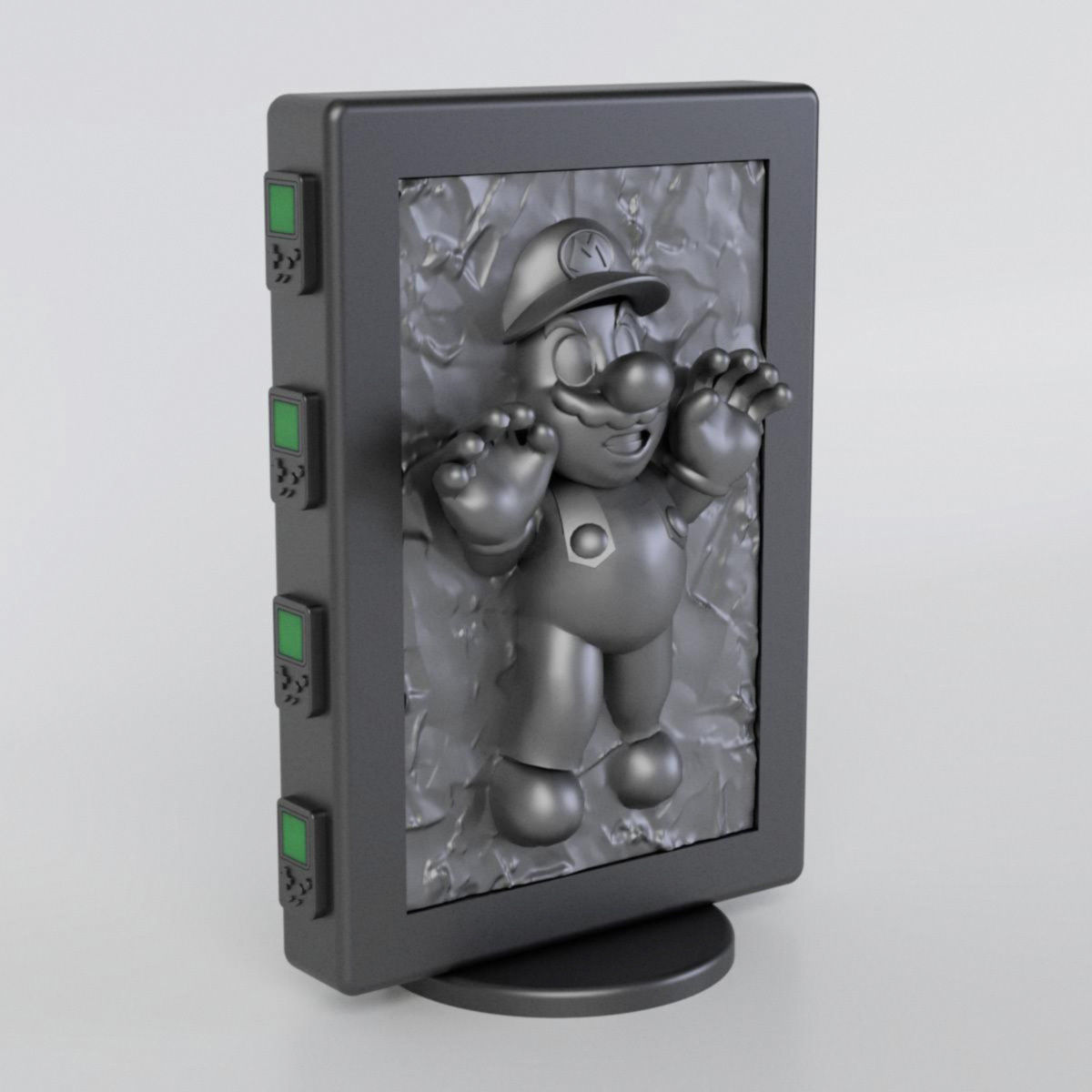 Mario frozen in carbonite 3D model 3D printable | CGTrader