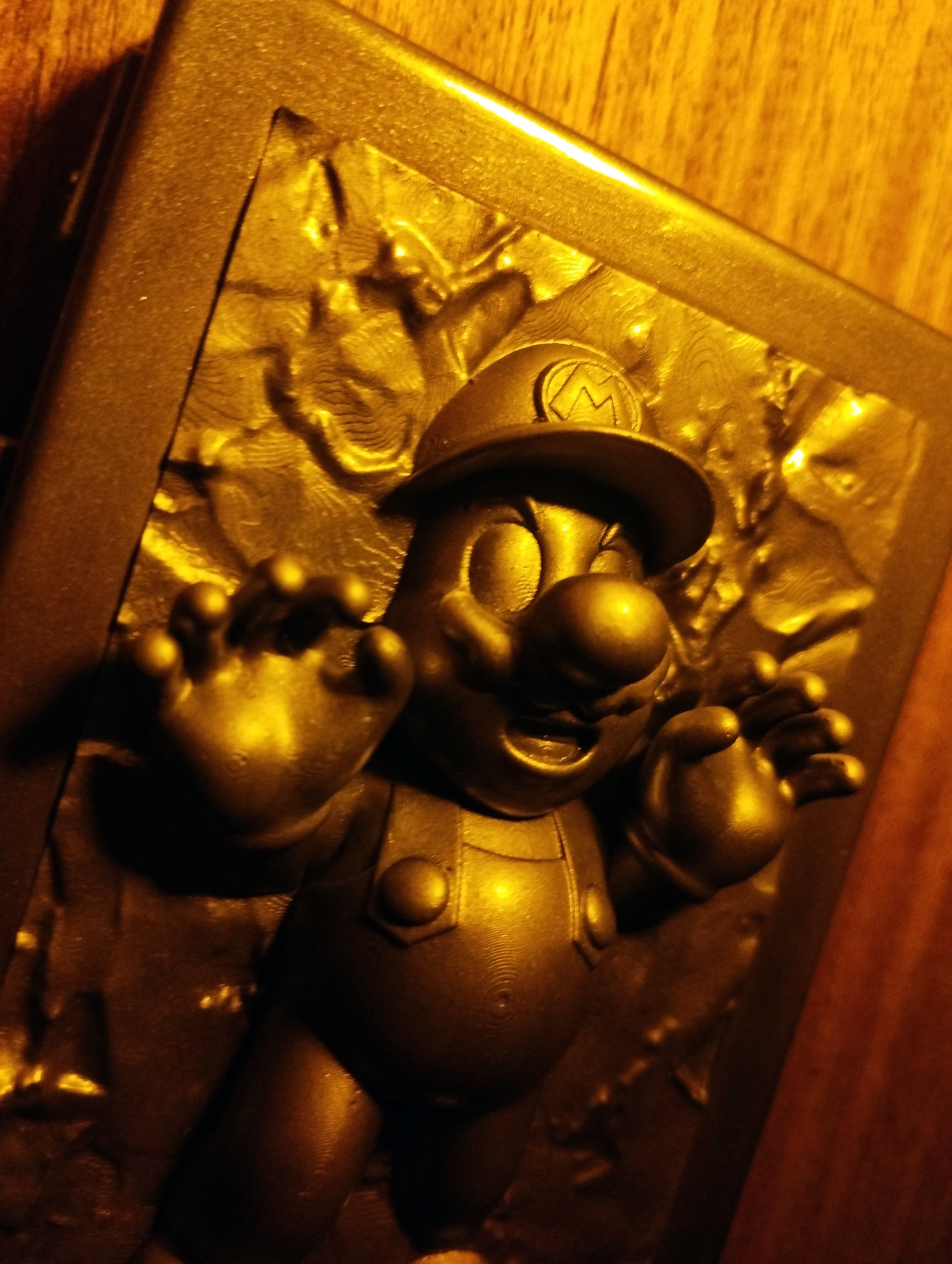 Mario frozen in carbonite 3D model 3D printable | CGTrader