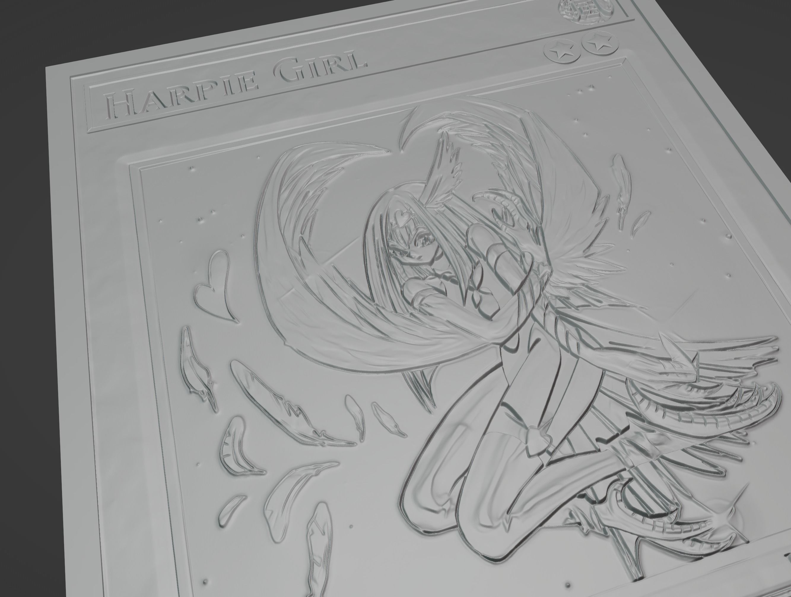 harpie girl - yugioh 3D model 3D printable | CGTrader