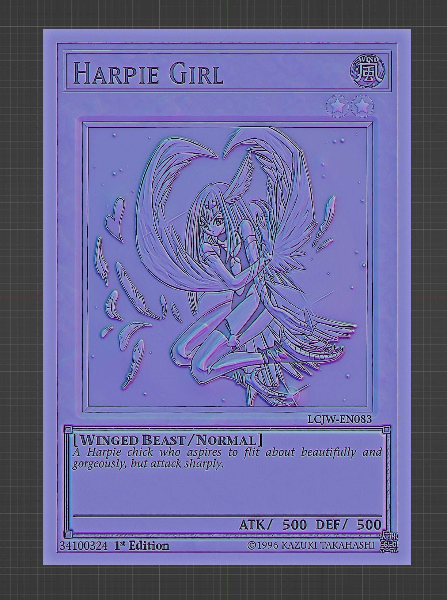 harpie girl - yugioh 3D model 3D printable | CGTrader