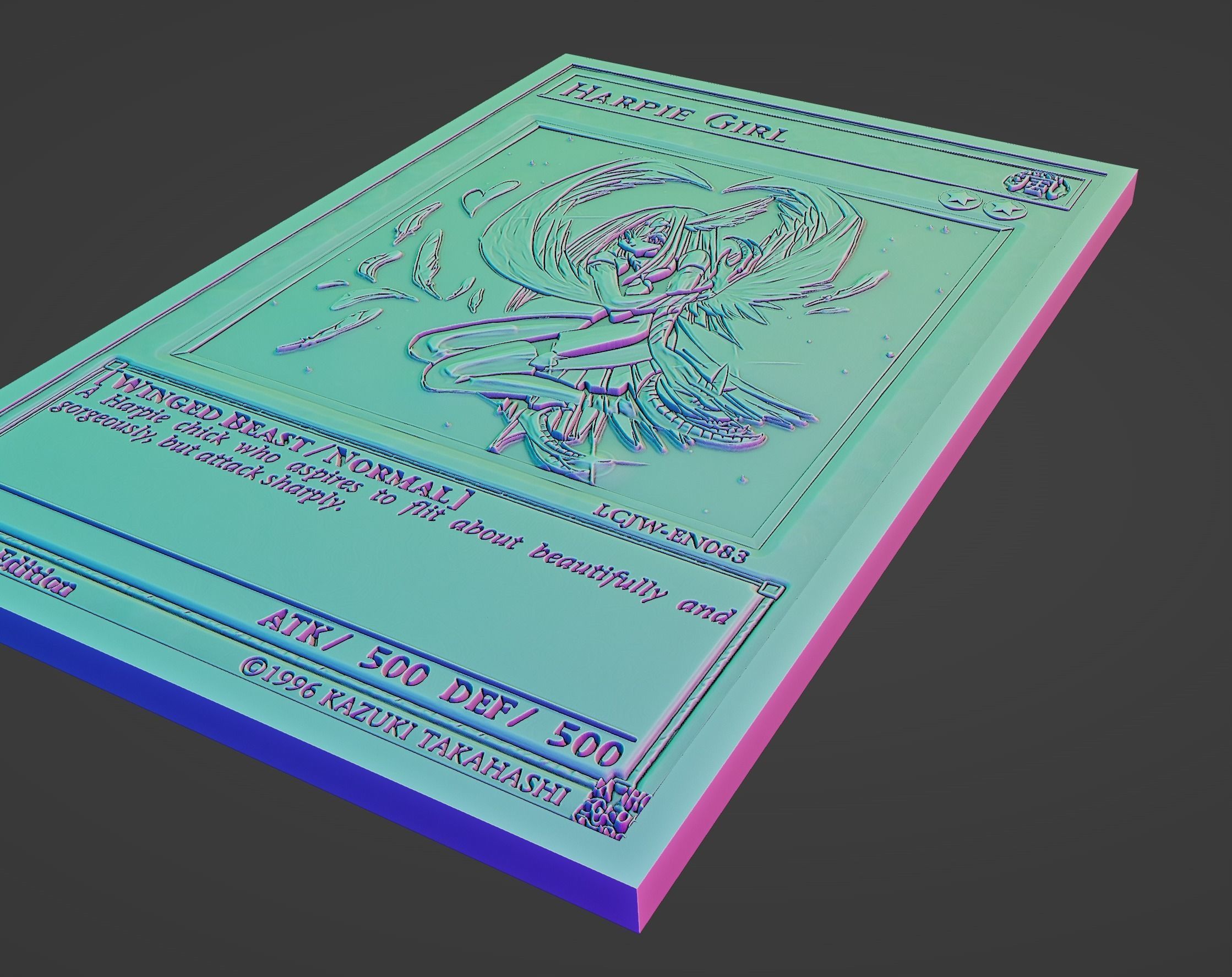 harpie girl - yugioh 3D model 3D printable | CGTrader