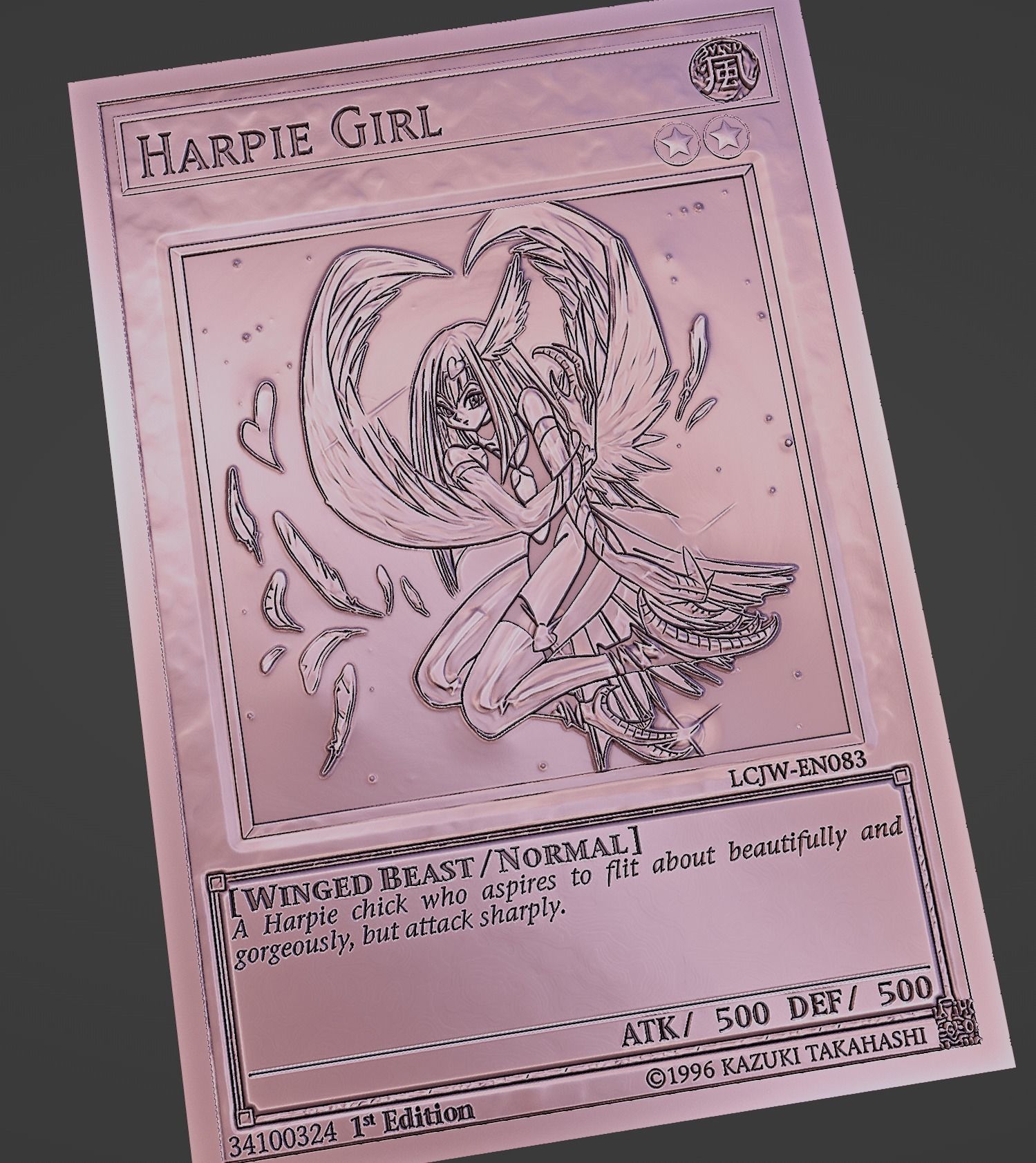 harpie girl - yugioh 3D model 3D printable | CGTrader