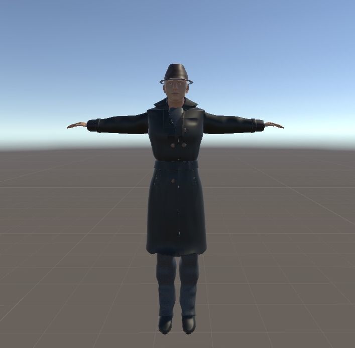 3D model 3D Detective model man in coat VR / AR / low-poly | CGTrader