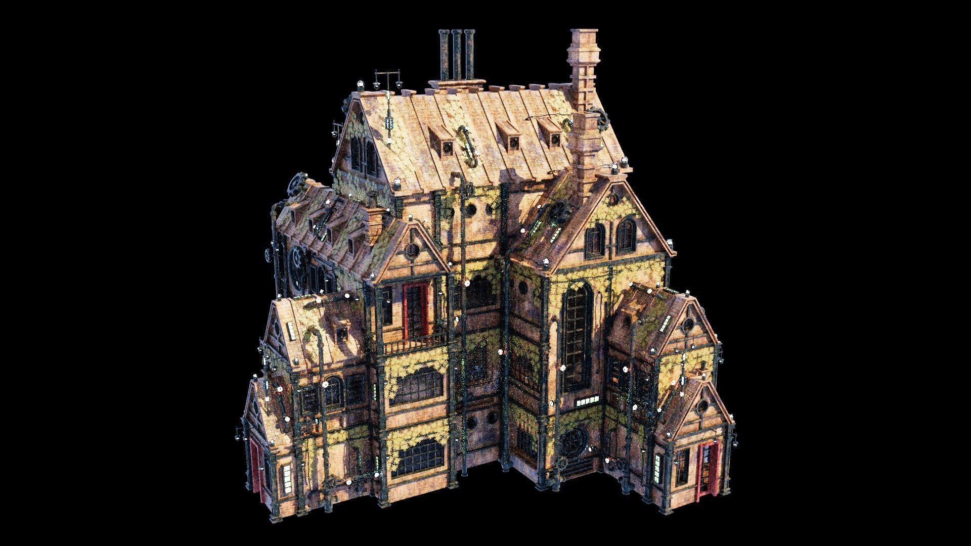 Steampunk Architecture 3D model | CGTrader