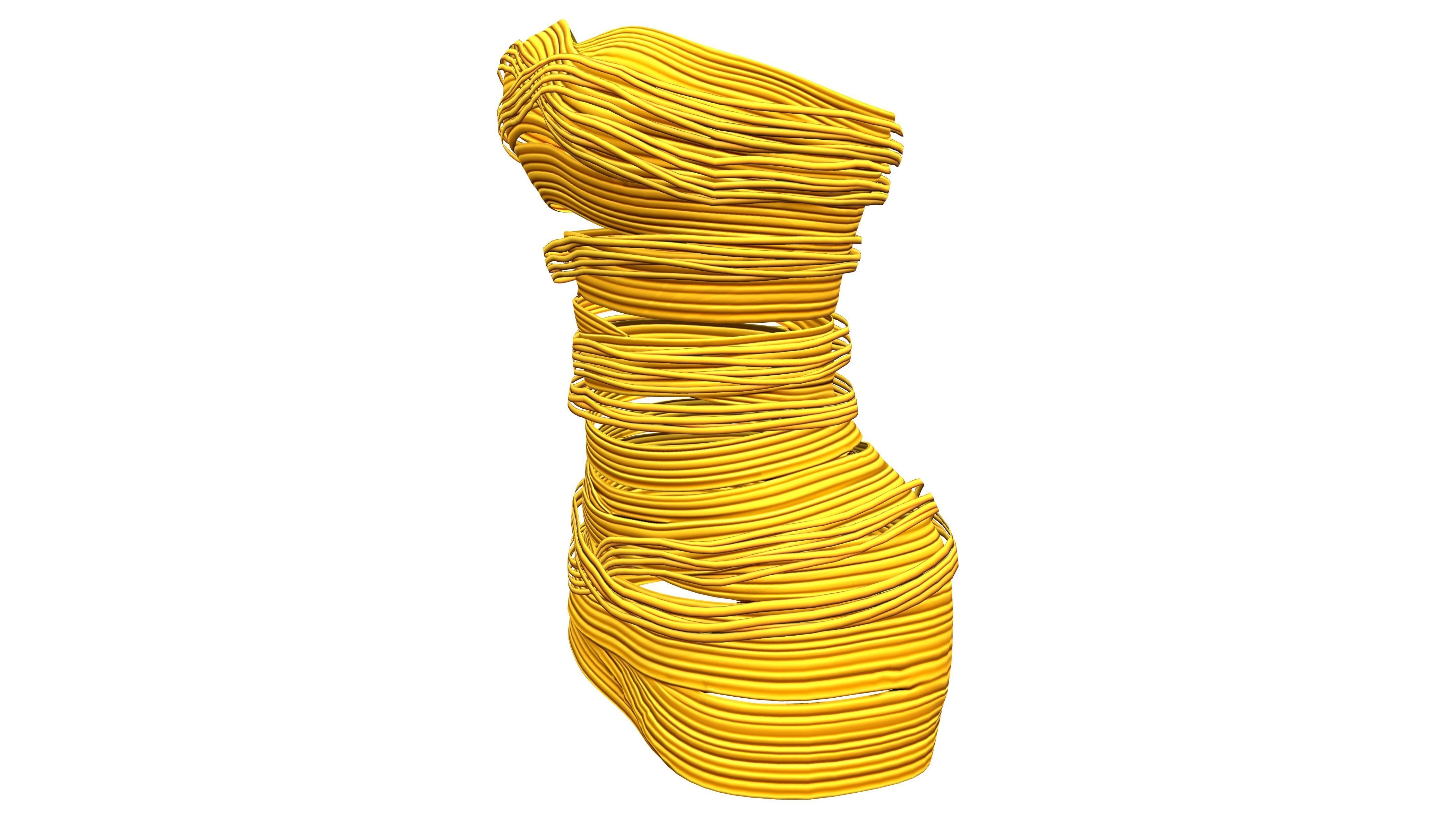 3D model Spaghetti Girl Outfit VR / AR / low-poly | CGTrader