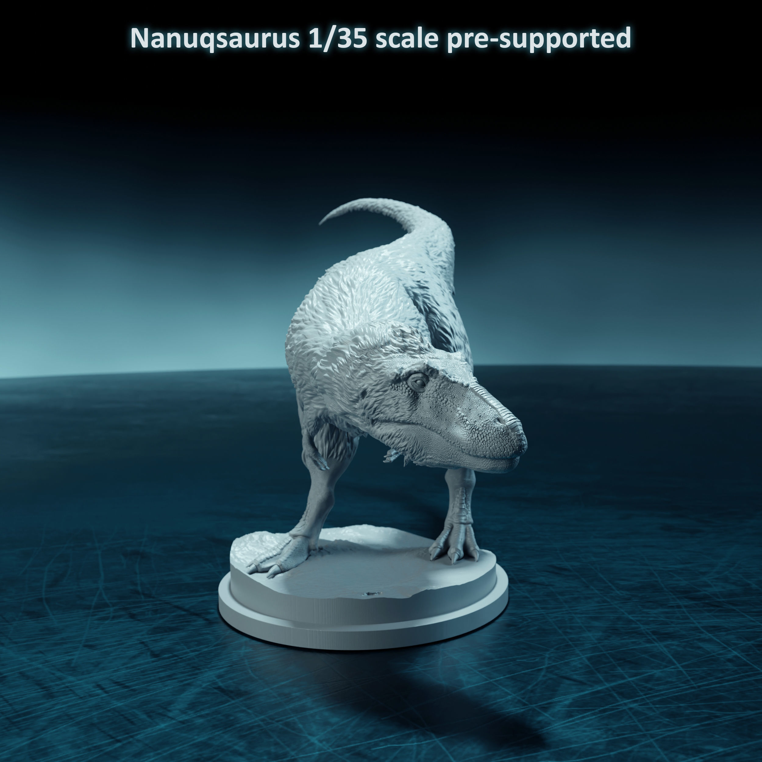 Nanuqsaurus sniffing 1-35 scale pre-supported dinosaur 3D model 3D ...