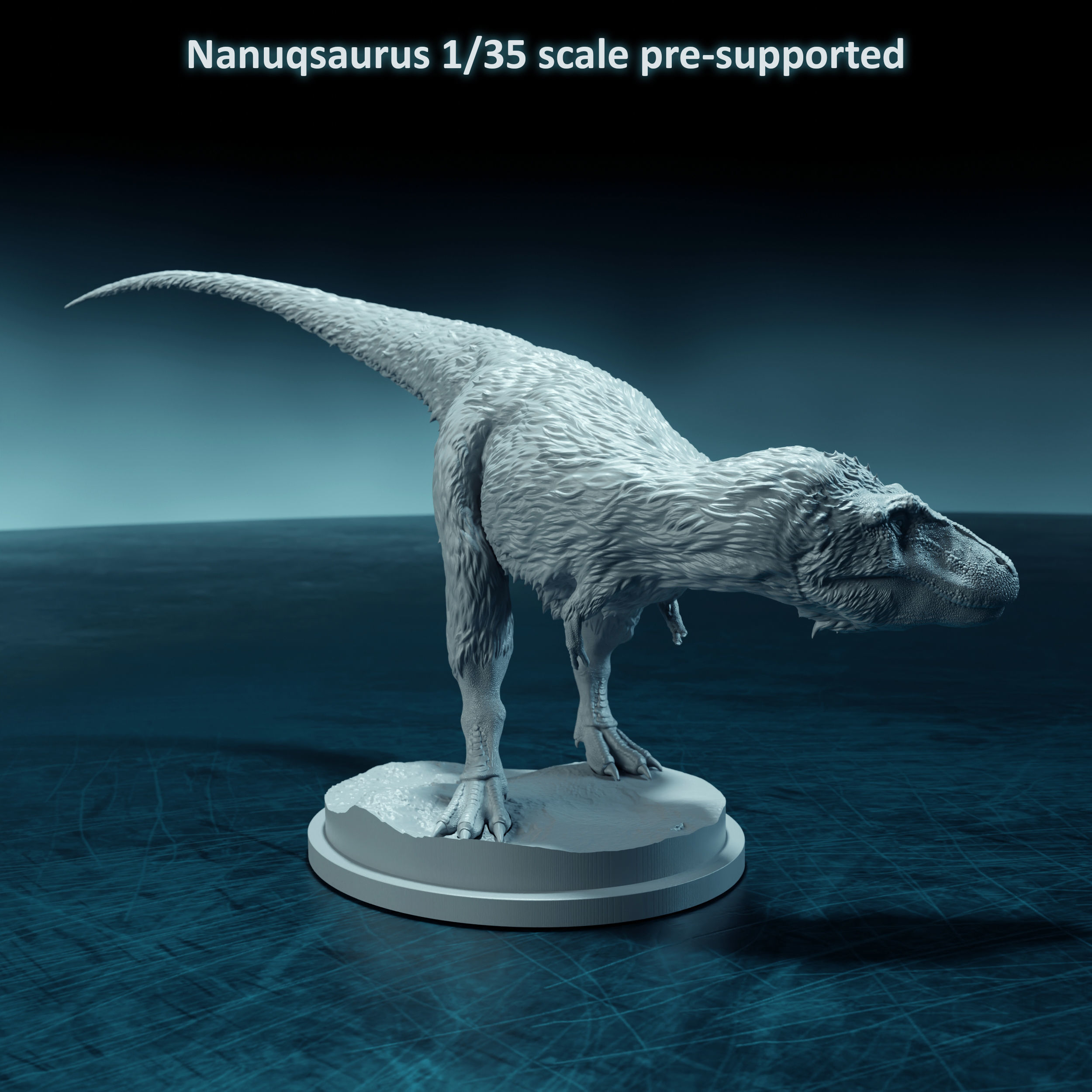 Nanuqsaurus sniffing 1-35 scale pre-supported dinosaur 3D model 3D ...