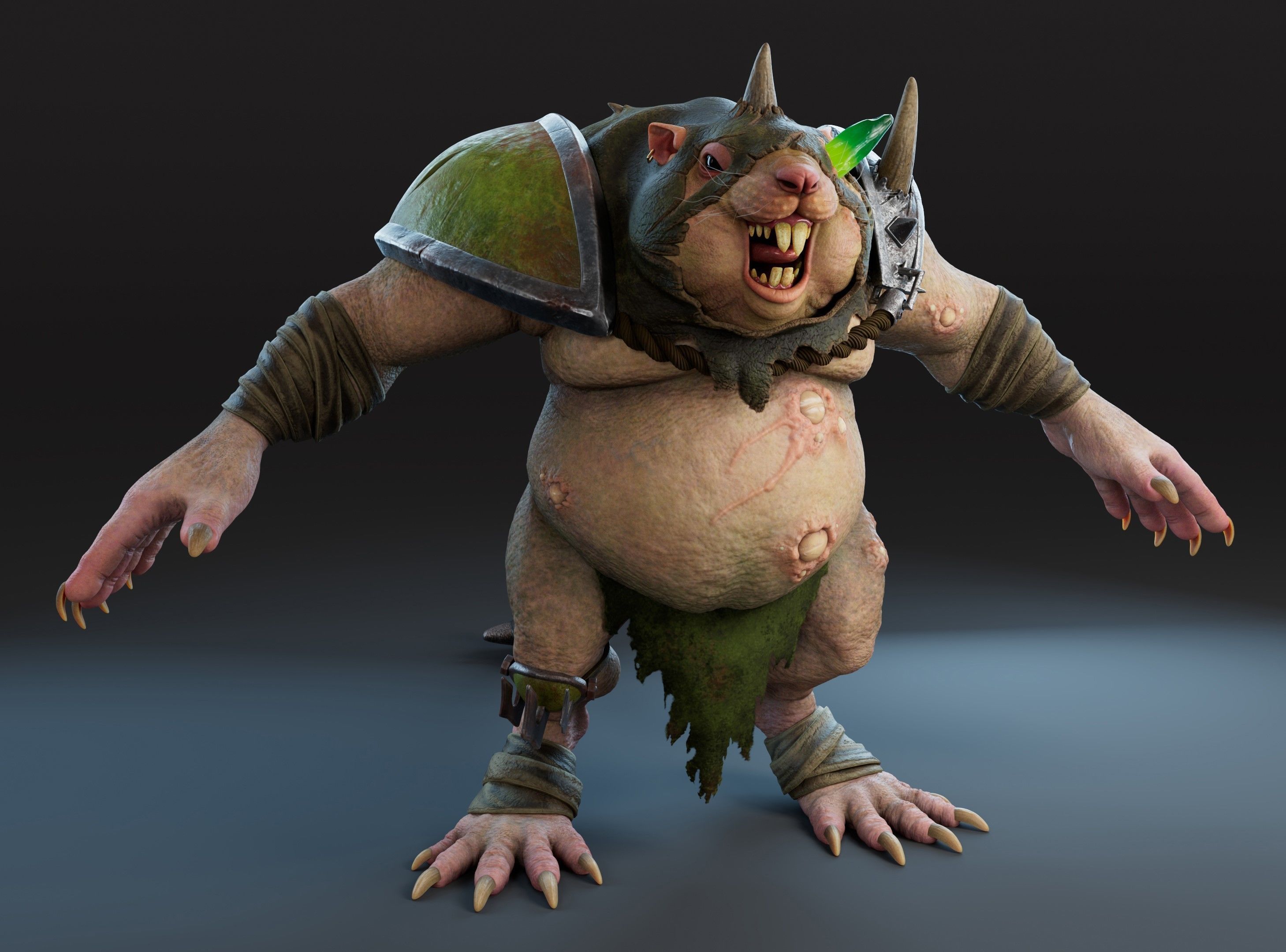 Fat Skaven Rat 3D model | CGTrader