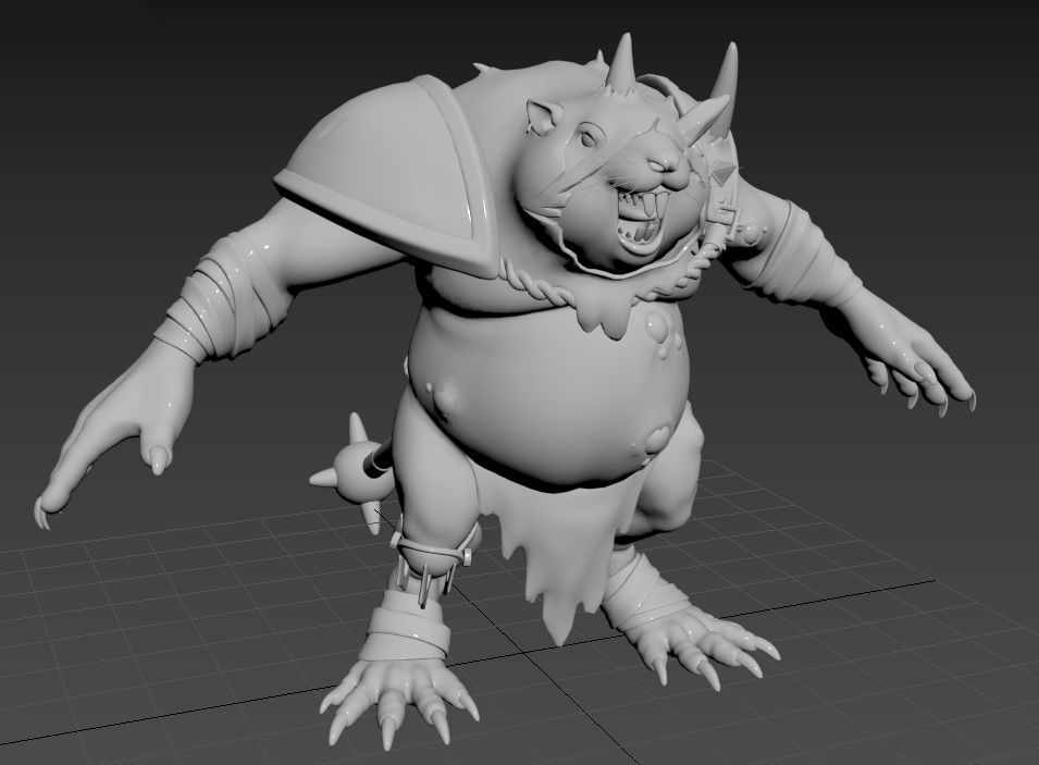 Fat Skaven Rat 3D model | CGTrader