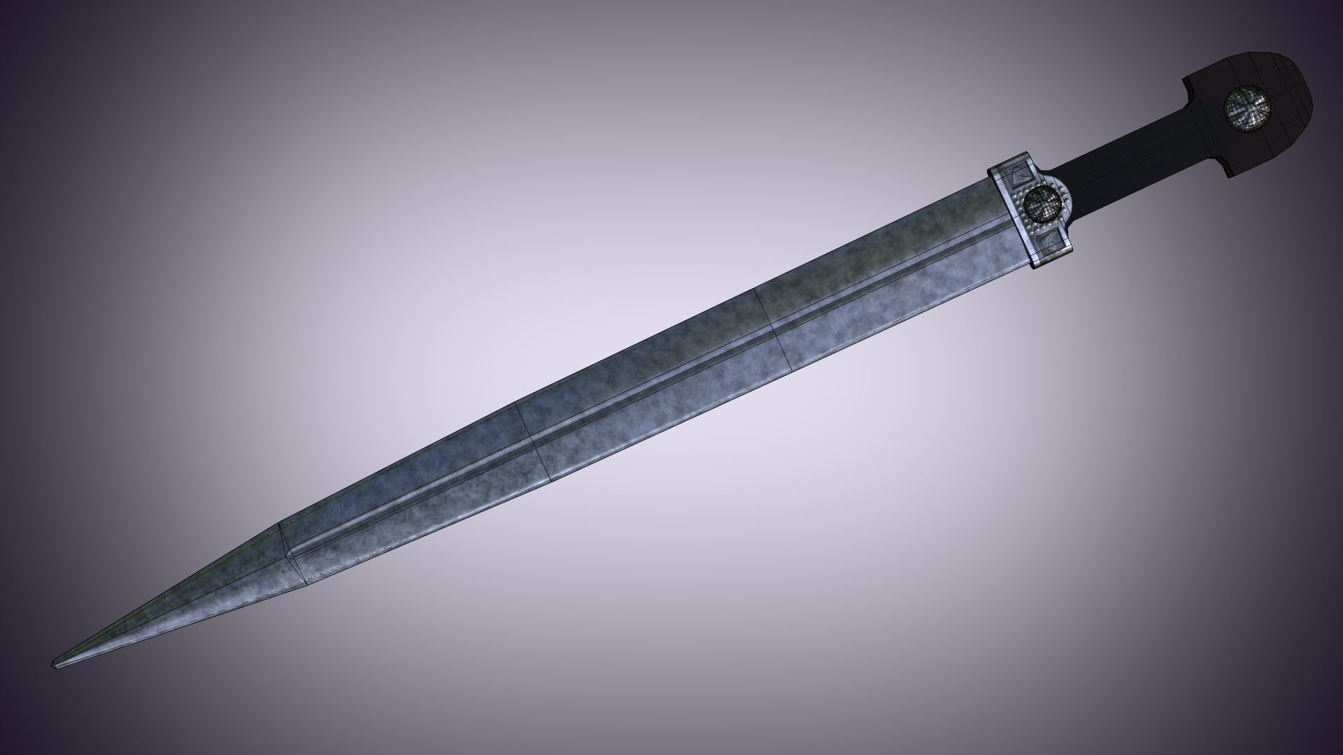 3D model Default Caucasian dagger Qama or Cossack dagger VR / AR / low ...