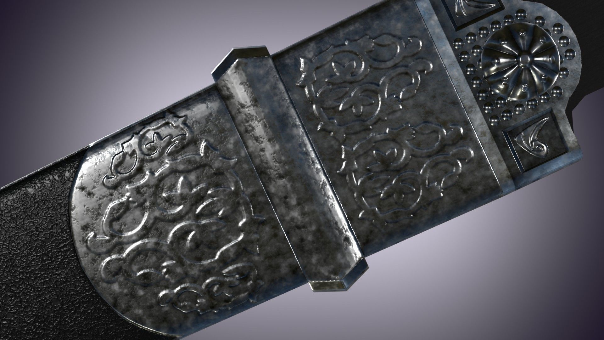 3D model Default Caucasian dagger Qama or Cossack dagger VR / AR / low ...