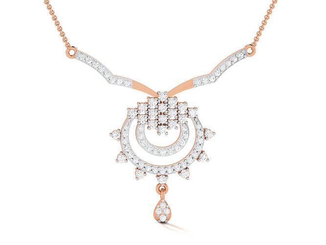 Light Weight Diamond Necklace 3dm renders details 3D model 3D printable | CGTrader