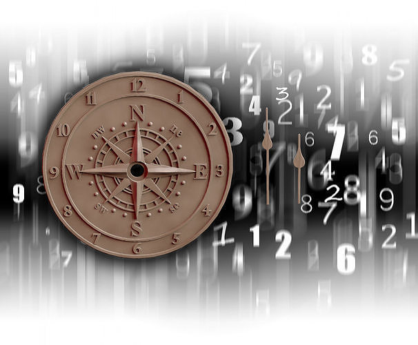 Compass rose 3D model 3D printable | CGTrader