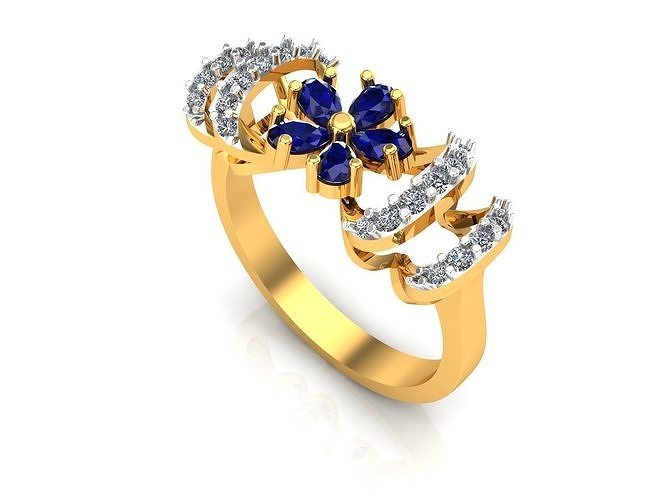 0121 - Fancy Ladies Ring 3D model 3D printable | CGTrader