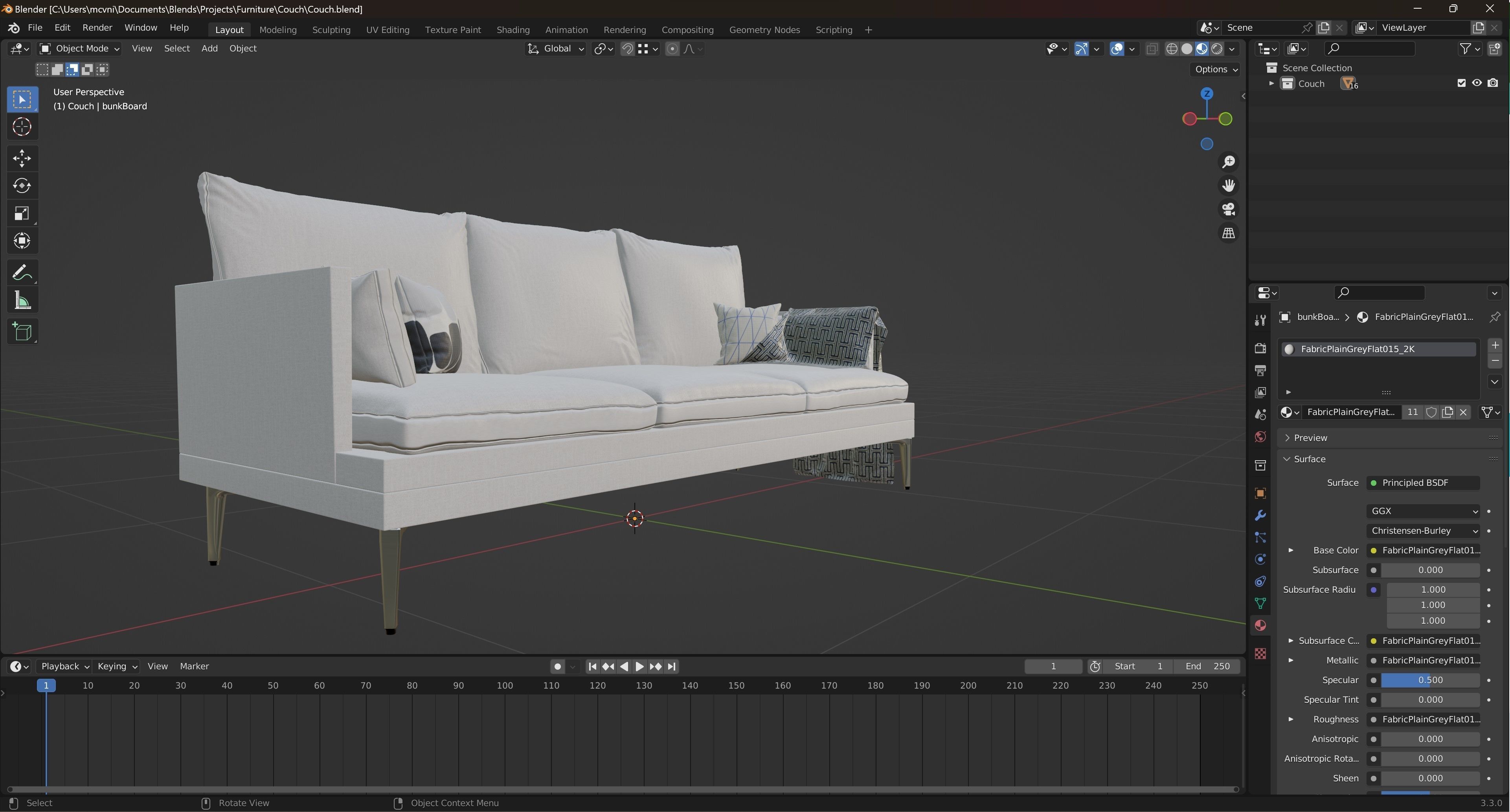 My First Couch - Textures NOT Included - See Description 3D model | CGTrader
