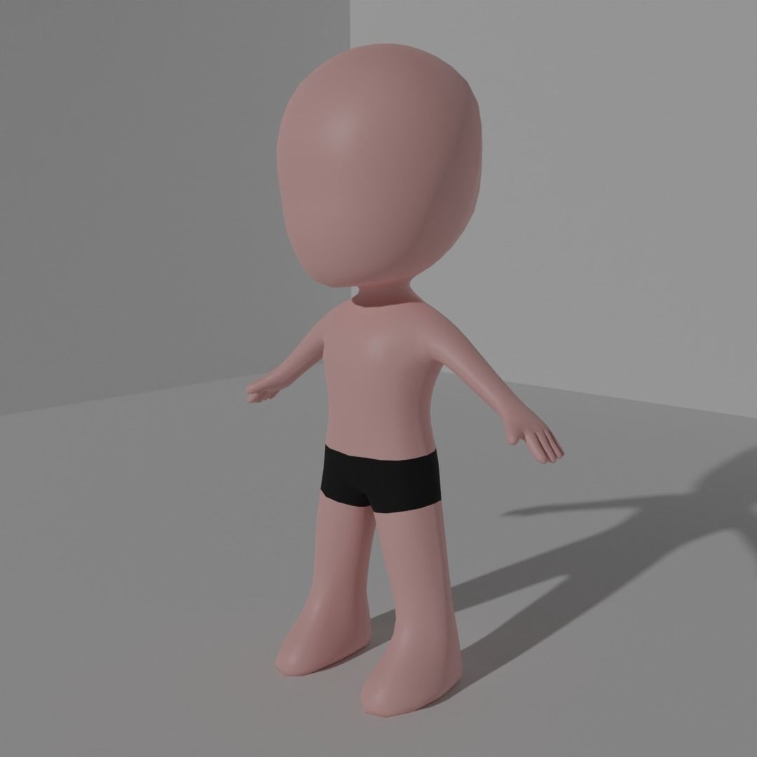 Chibi Character Base Mesh 3D model | CGTrader