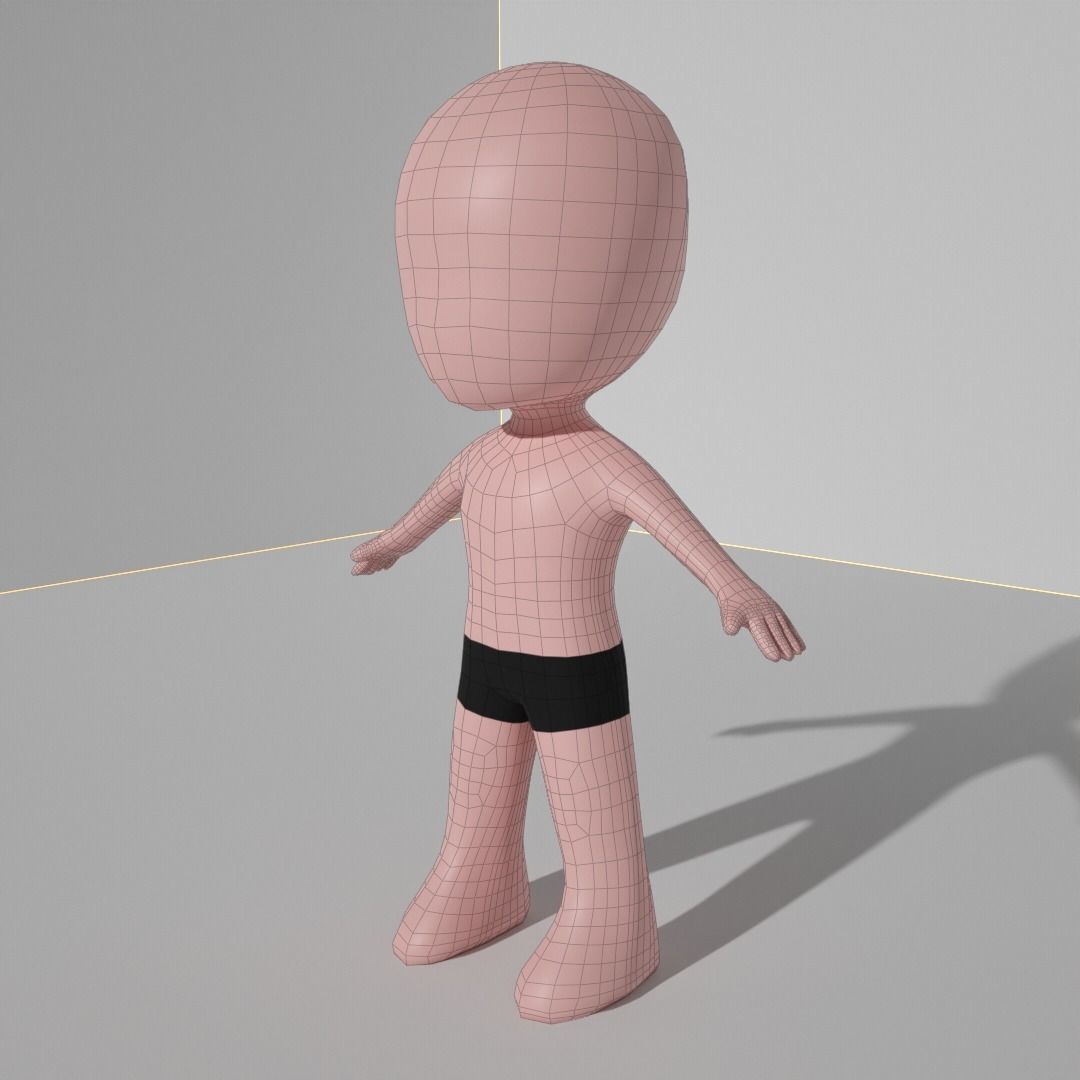 Chibi Character Base Mesh 3D model | CGTrader