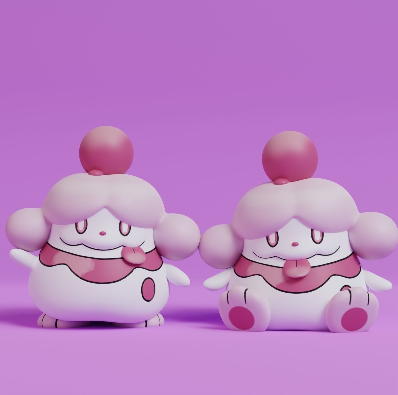 Pokemon - Slurpuff with 2 poses 3D model 3D printable | CGTrader