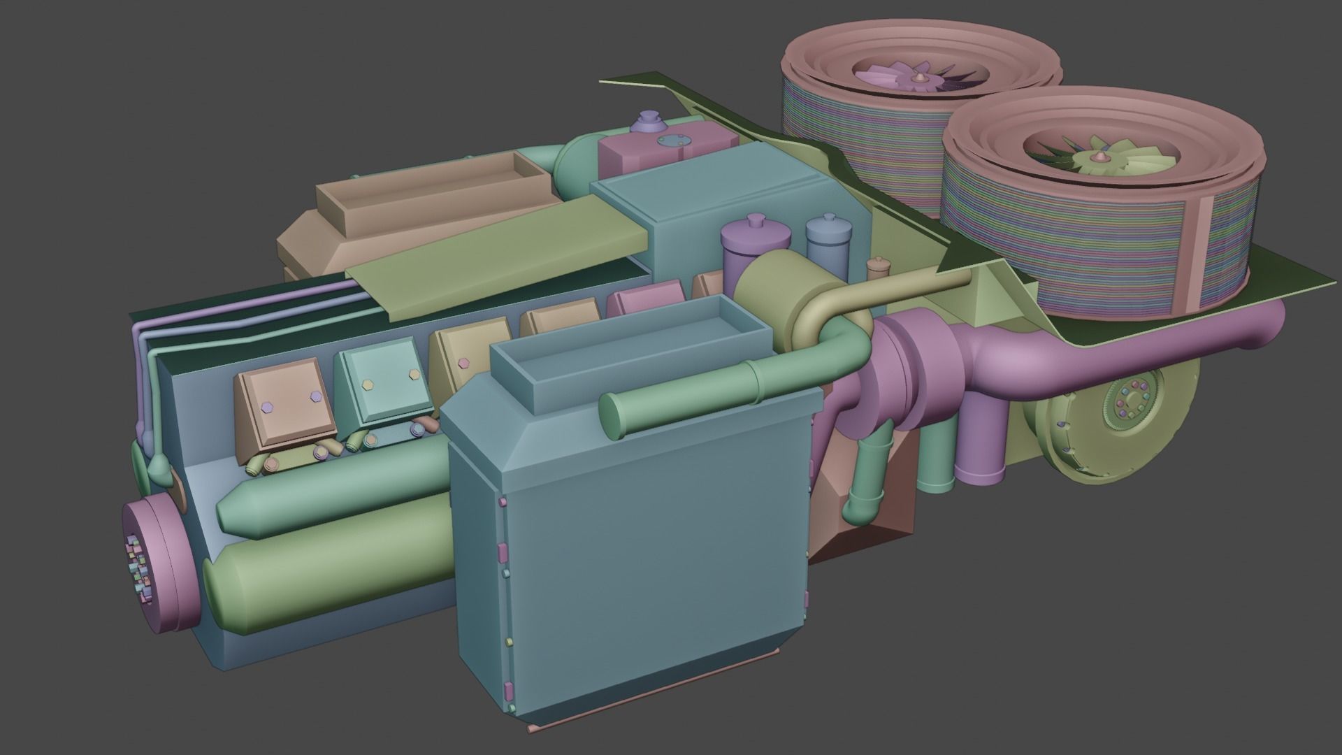 MB 873 Ka-501 Desiel engine Leopard 2 series engine free 3D model | CGTrader