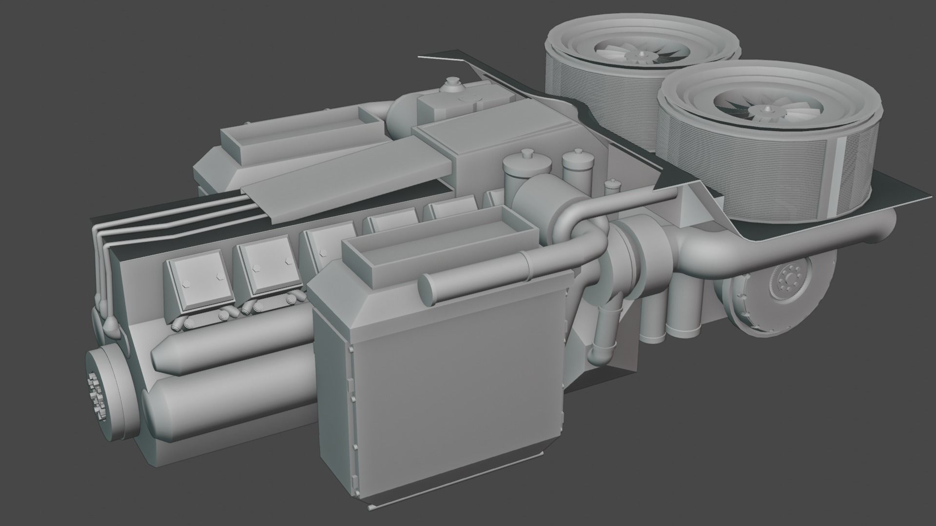 MB 873 Ka-501 Desiel engine Leopard 2 series engine free 3D model ...