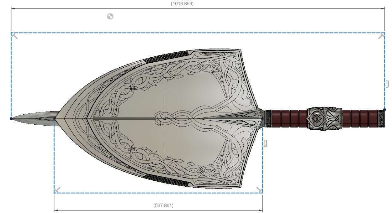 Lady Sif sword and Shield 3D model 3D printable | CGTrader