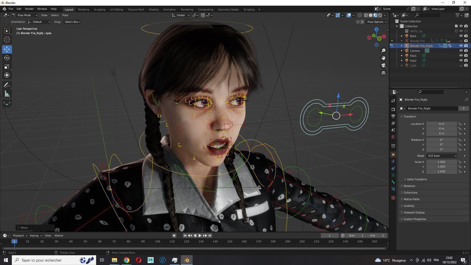 3D model Wednesday Jenna Ortega Woman VR / AR / low-poly | CGTrader