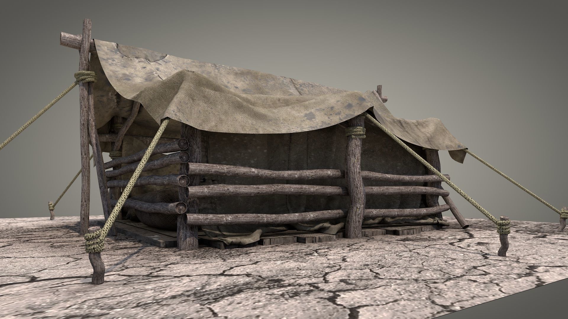 Survival Tent v6 3D model | CGTrader