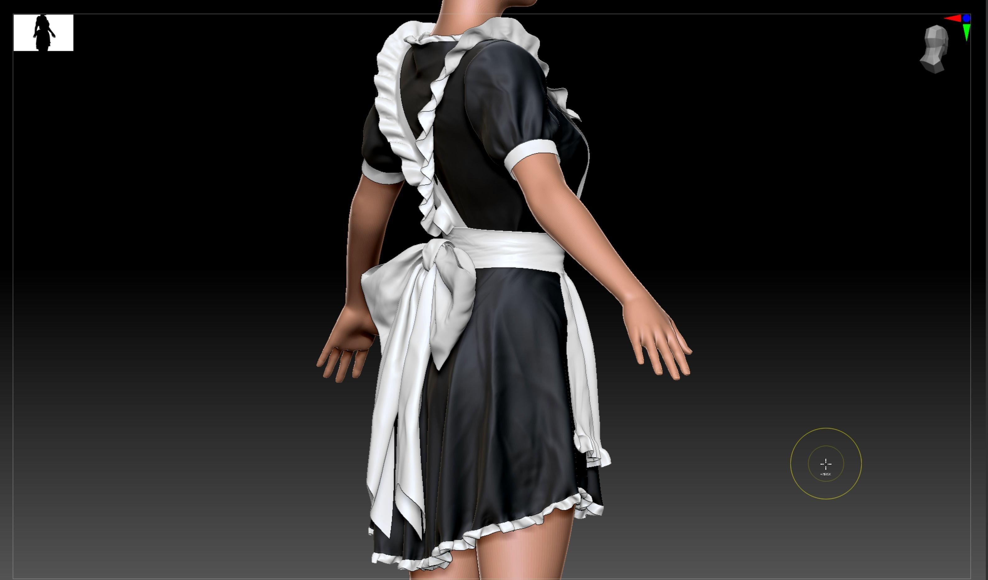 ClothCG Maid Outfit 002a Marvelous ZB PBR 8K 3DAssets 3D model | CGTrader
