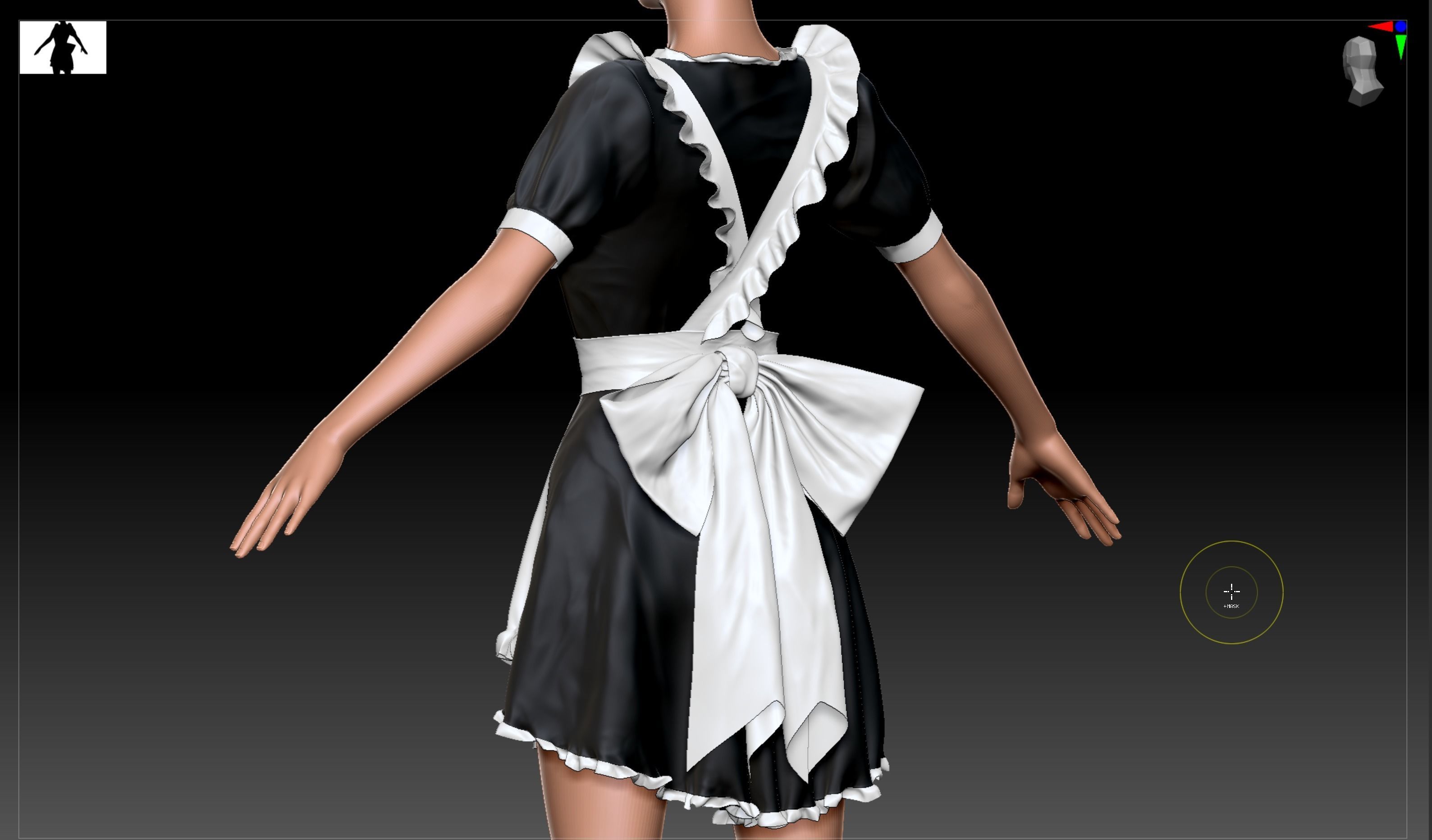 ClothCG Maid Outfit 002a Marvelous ZB PBR 8K 3DAssets 3D model | CGTrader
