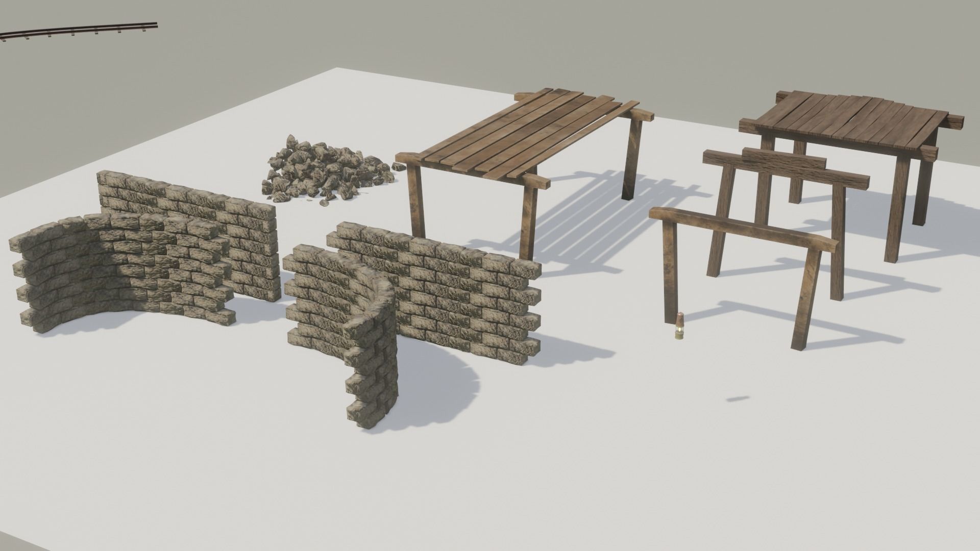 3D model Modular Mine Tunnels Version Two VR / AR / low-poly | CGTrader