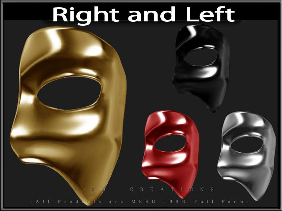 3D model HALF MASK - Left and Right VR / AR / low-poly | CGTrader