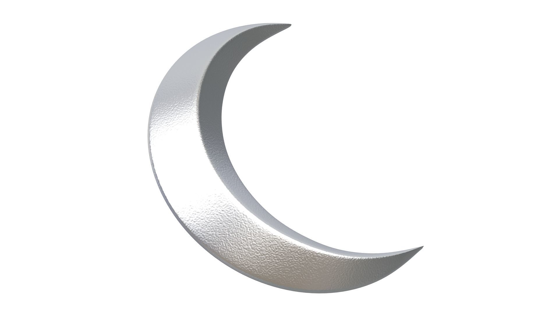 Crescent moon Silver 3D model | CGTrader