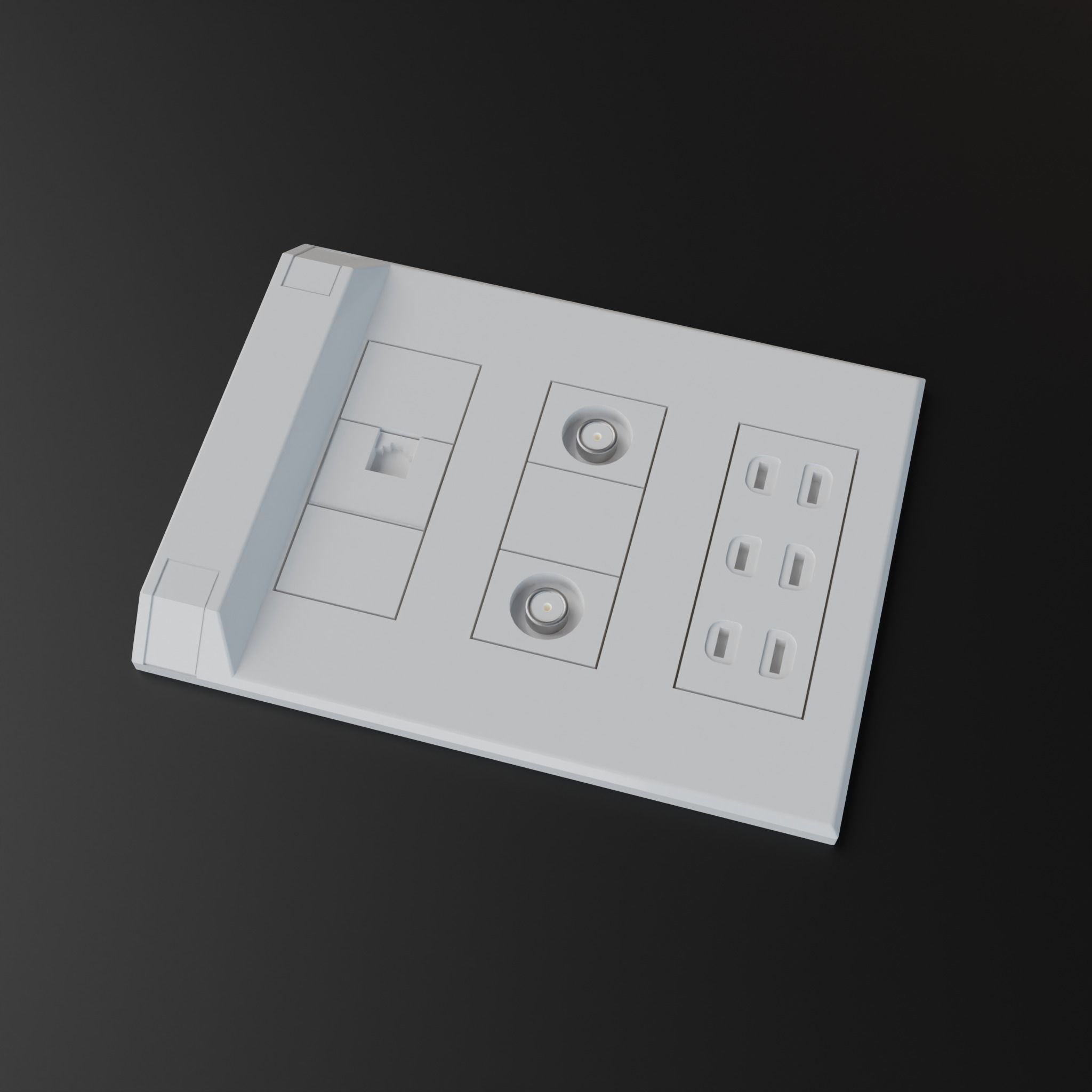 socket power outlet free 3D model | CGTrader
