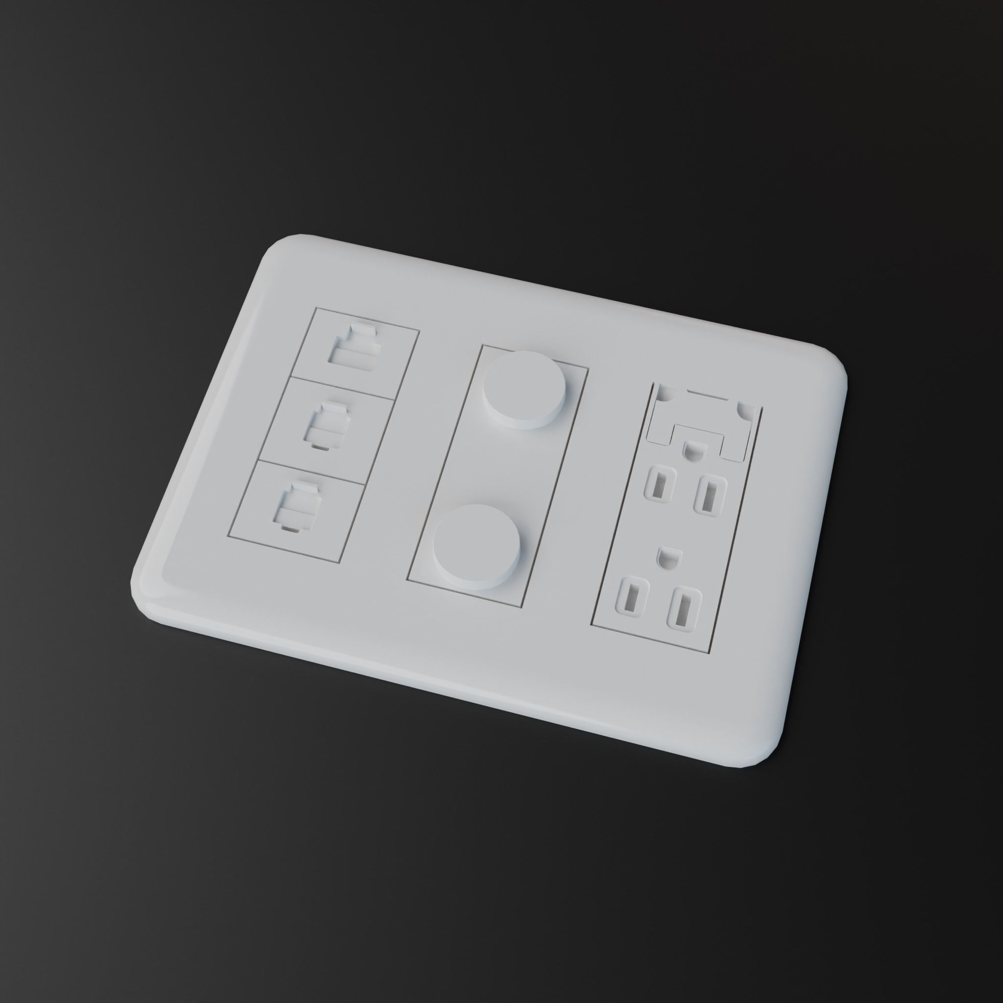 socket power outlet free 3D model | CGTrader