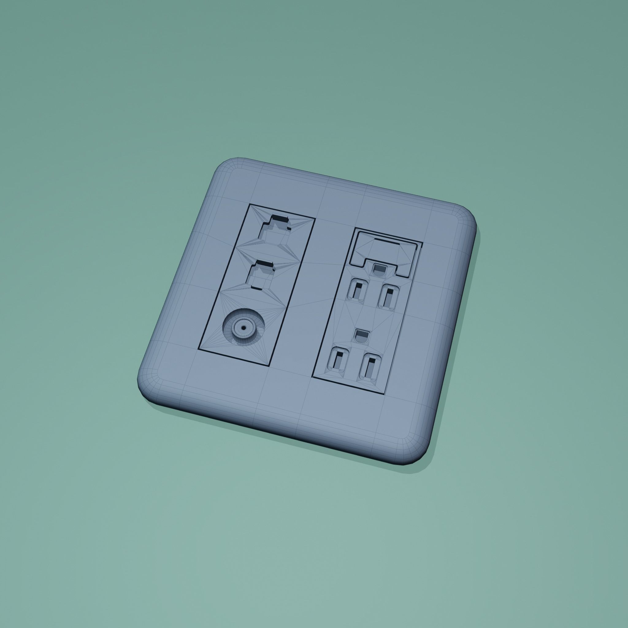 socket power outlet free 3D model | CGTrader