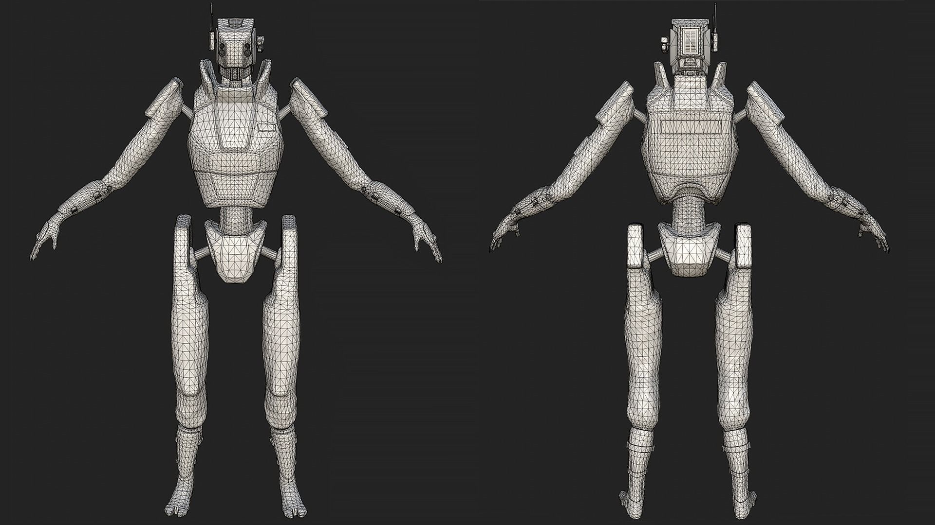 3d Model Robot 3 Vr Ar Low Poly Rigged Cgtrader
