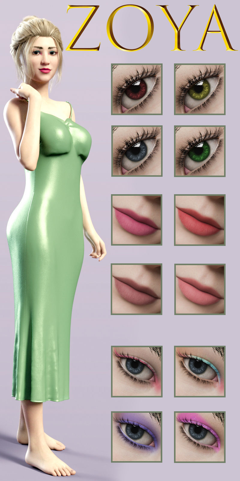 Zoya For Genesis 8 Female 3D model 3D printable | CGTrader