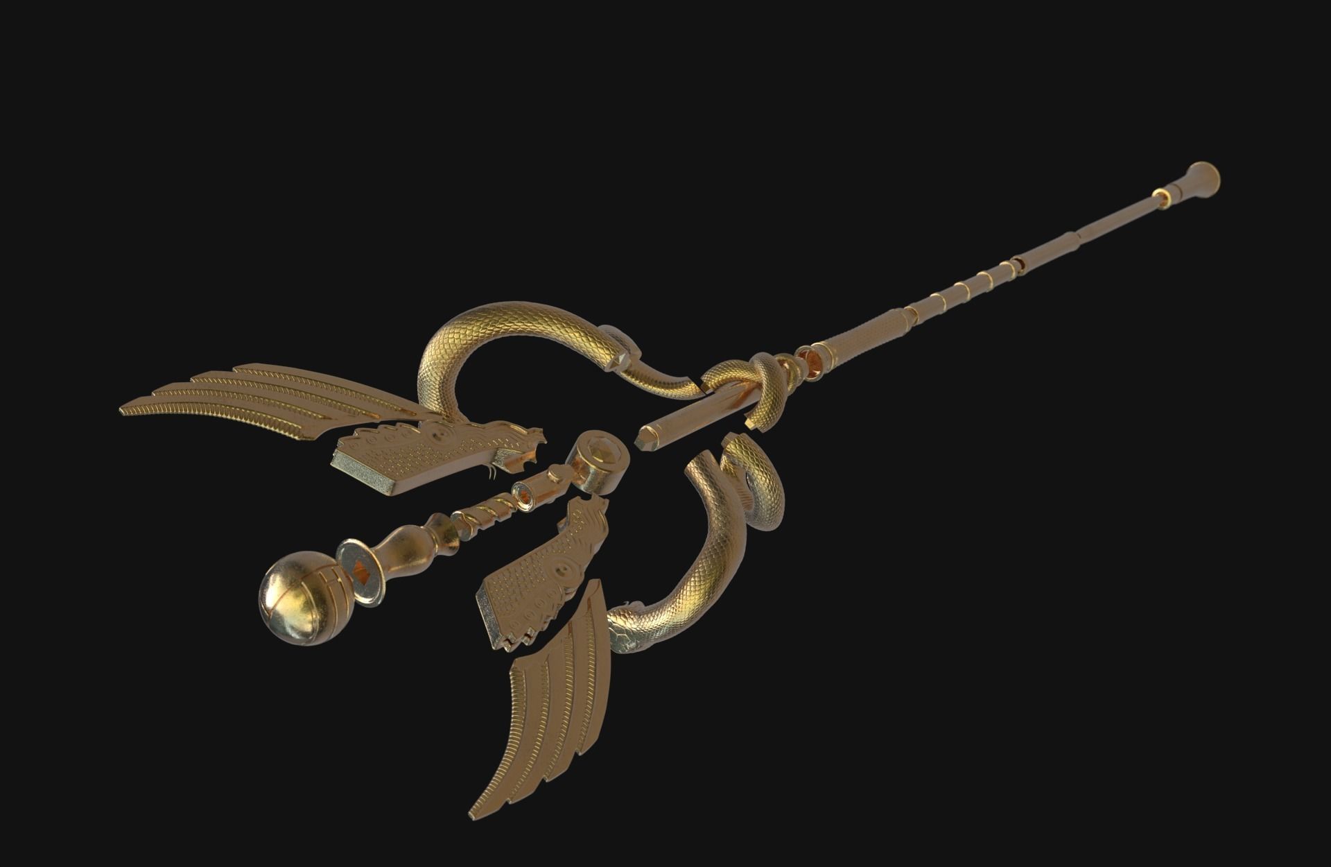 Caduceus - 3D Printing 3D model 3D printable | CGTrader